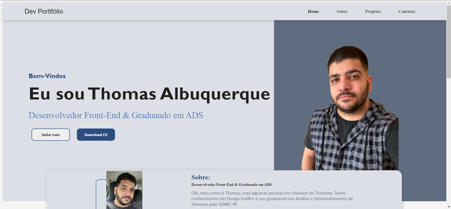 GitHub - FoxShino/projeto-portifolio: Neste repositório está o codigo fonte de meu Portifólio ...