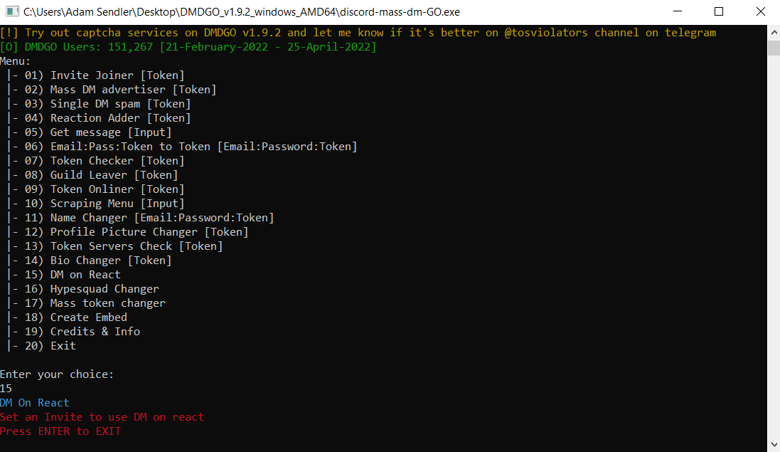 DM_ON_REACT · Issue #569 · V4NSH4J/discord-mass-DM-GO · GitHub