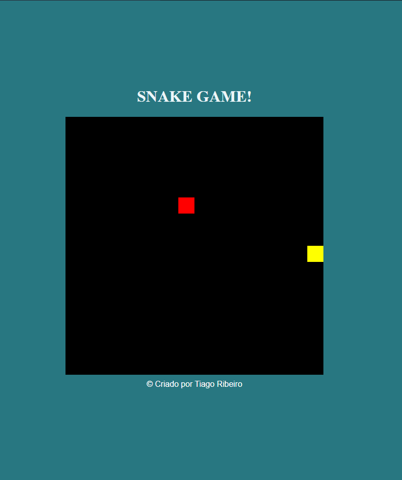 GitHub - Tiago1394/Recriando-Snake-Game: Recriando jogo da Cobrinha
