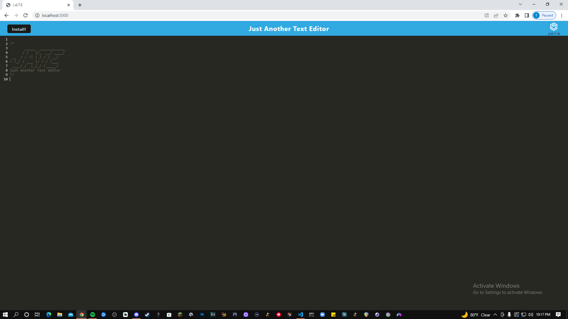 GitHub - tpratt57/PWA-Text_Editor: Progressive Web Applications (PWA) Challenge: Text Editor