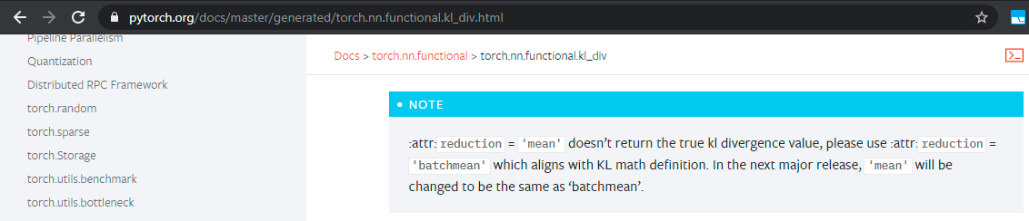[docs] attr rendering in F.kl_div · Issue #57538 · pytorch/pytorch · GitHub