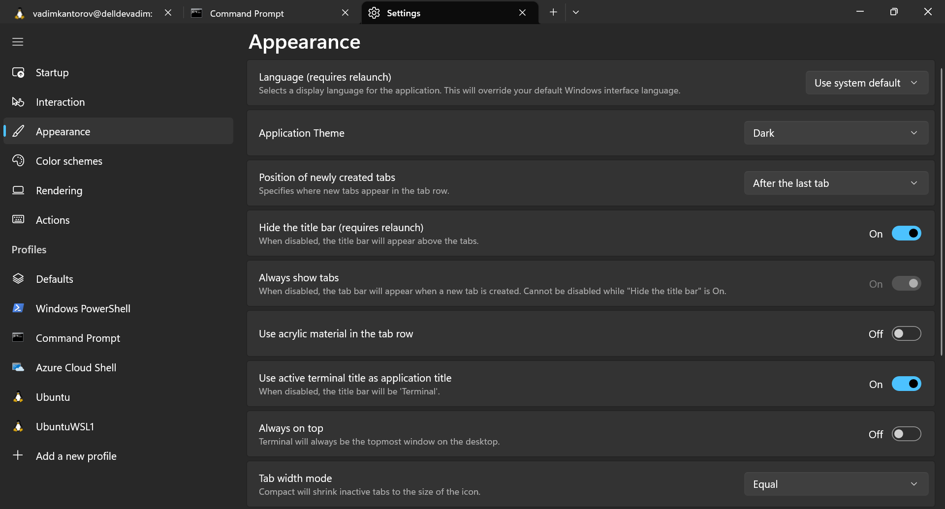 Force disable tab transparency (a tab suddenly became transparent ...