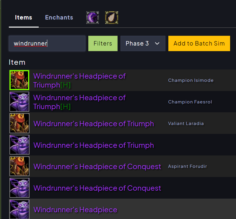 Duplicate 232 tier items · Issue #3304 · wowsims/wotlk · GitHub