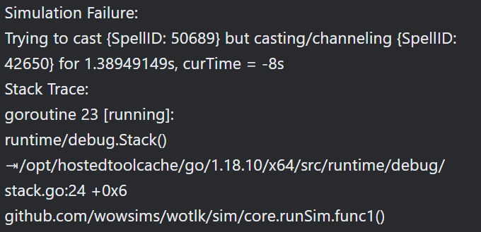 Crash Report · Issue 3366 · Wowsimswotlk · Github