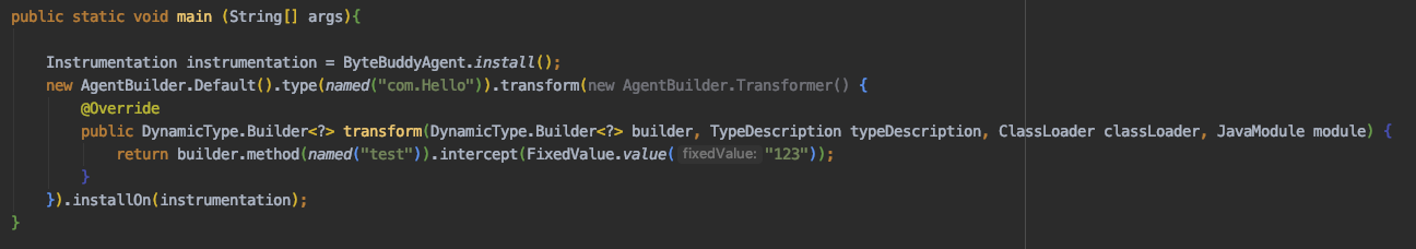 Can I get the Instrumentation object through ByteBuddyAgent.install() in a normal program ...