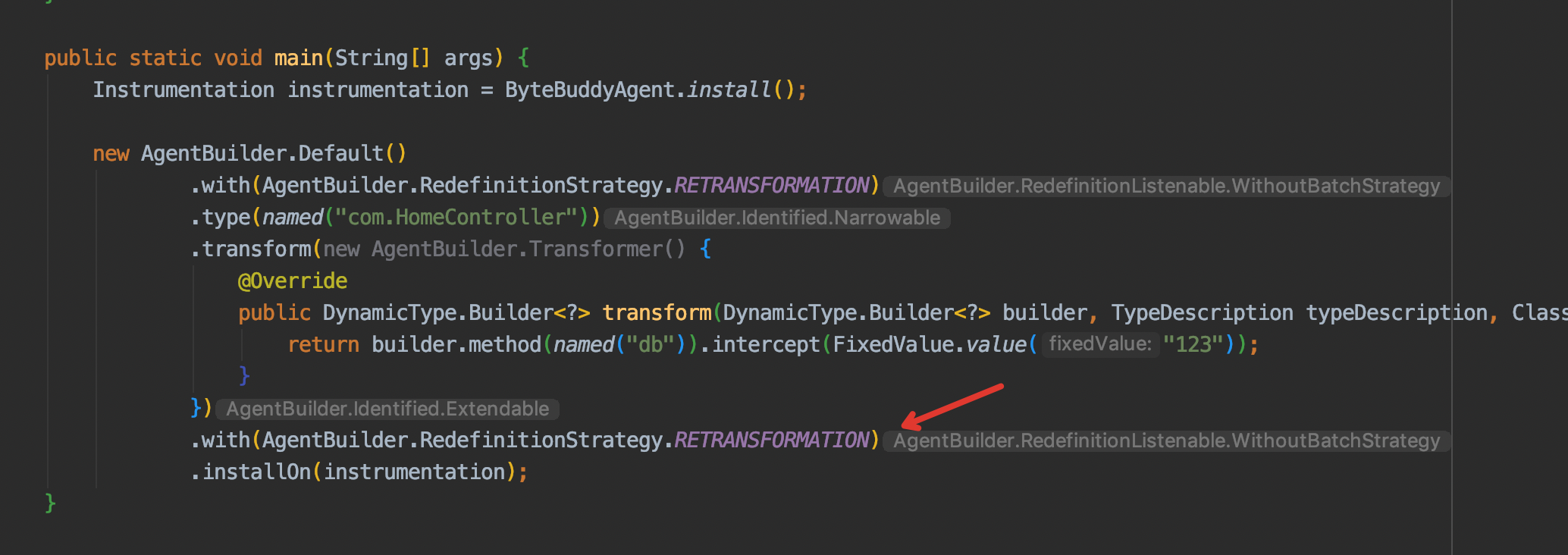 Can I get the Instrumentation object through ByteBuddyAgent.install() in a normal program ...