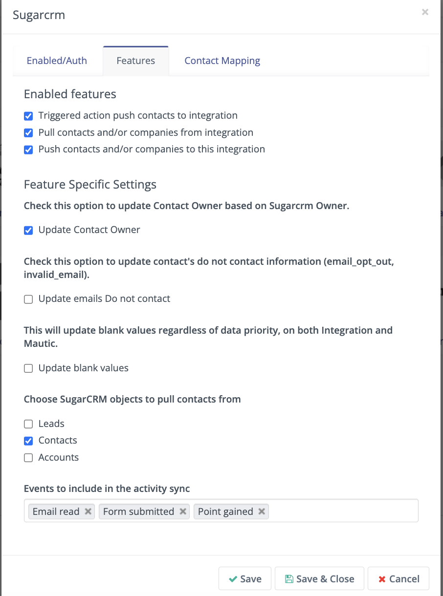 Sugar CRM plugin is not working as expected · Issue #11603 · mautic ...