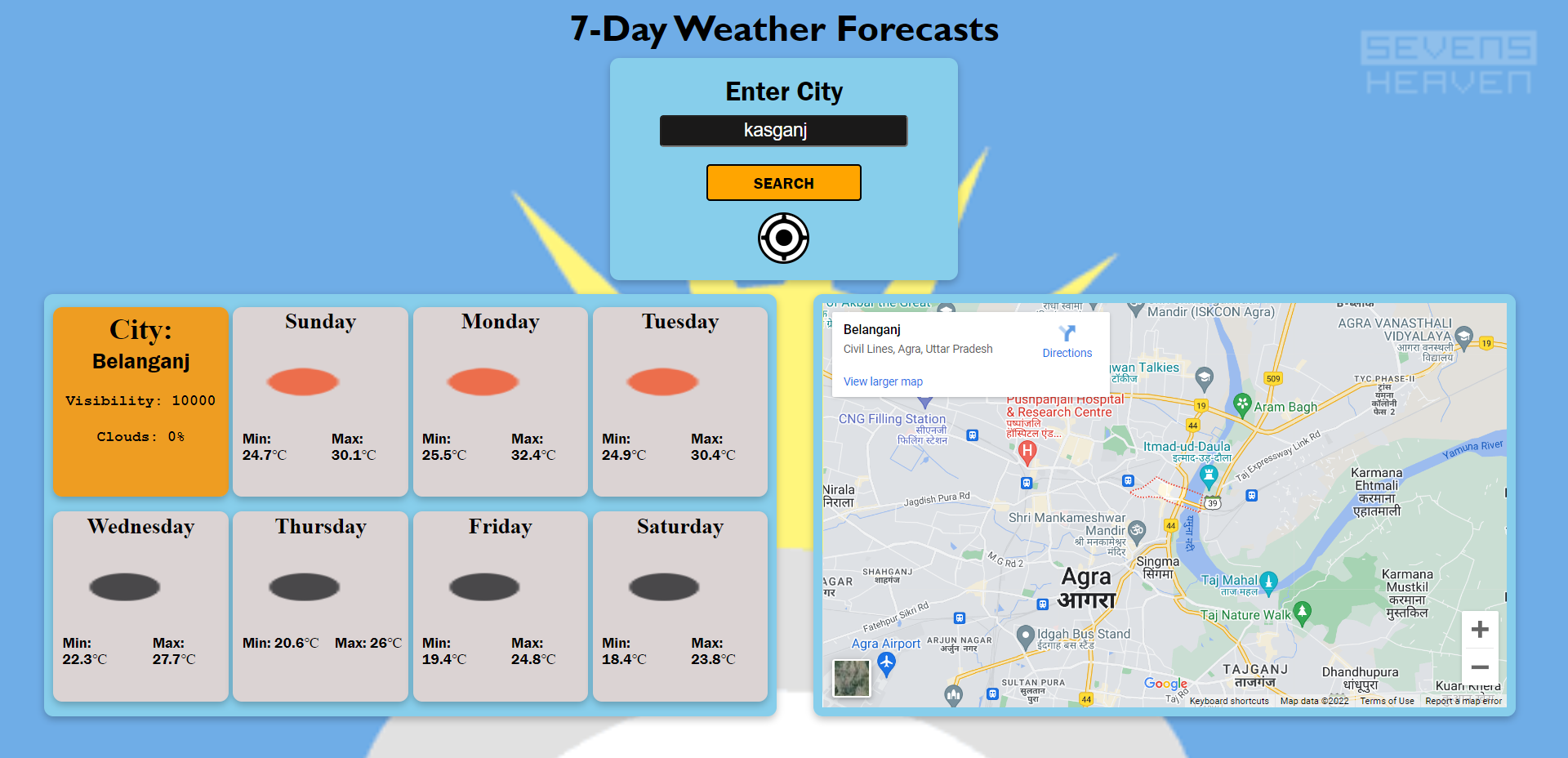 GitHub - Abhishek07788/Weather-App: Weather-App: This is my Assignment project here we can see 7 ...