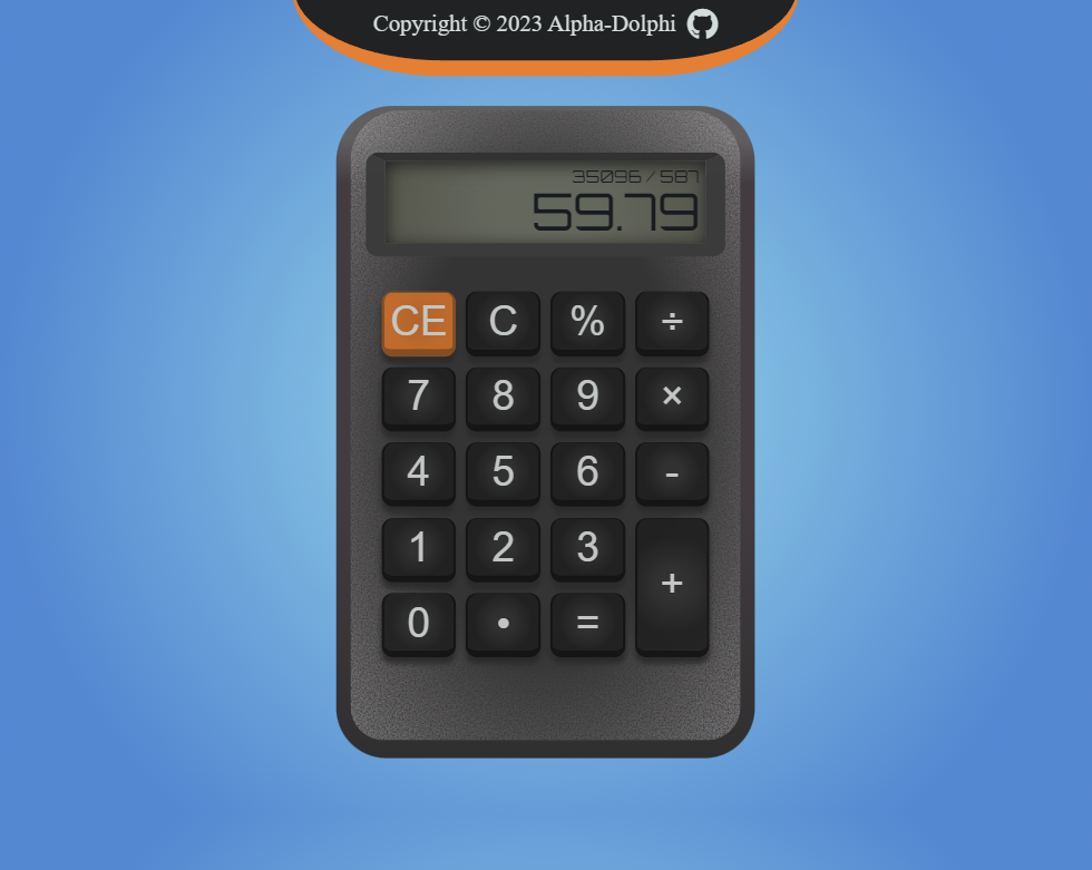 GitHub - Alpha-Dolphi/Calculator: Calculator created with HTML, CSS and JS.