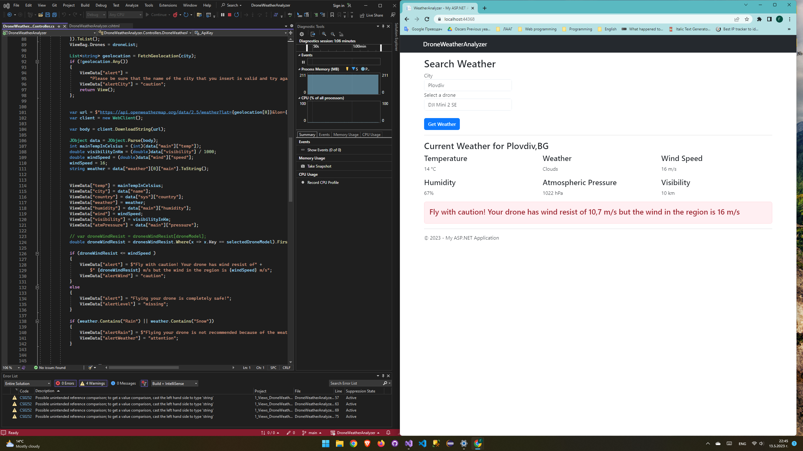 GitHub - gvidev/DroneWeatherAnalyzer: Web application that uses to retrieve weather data from ...