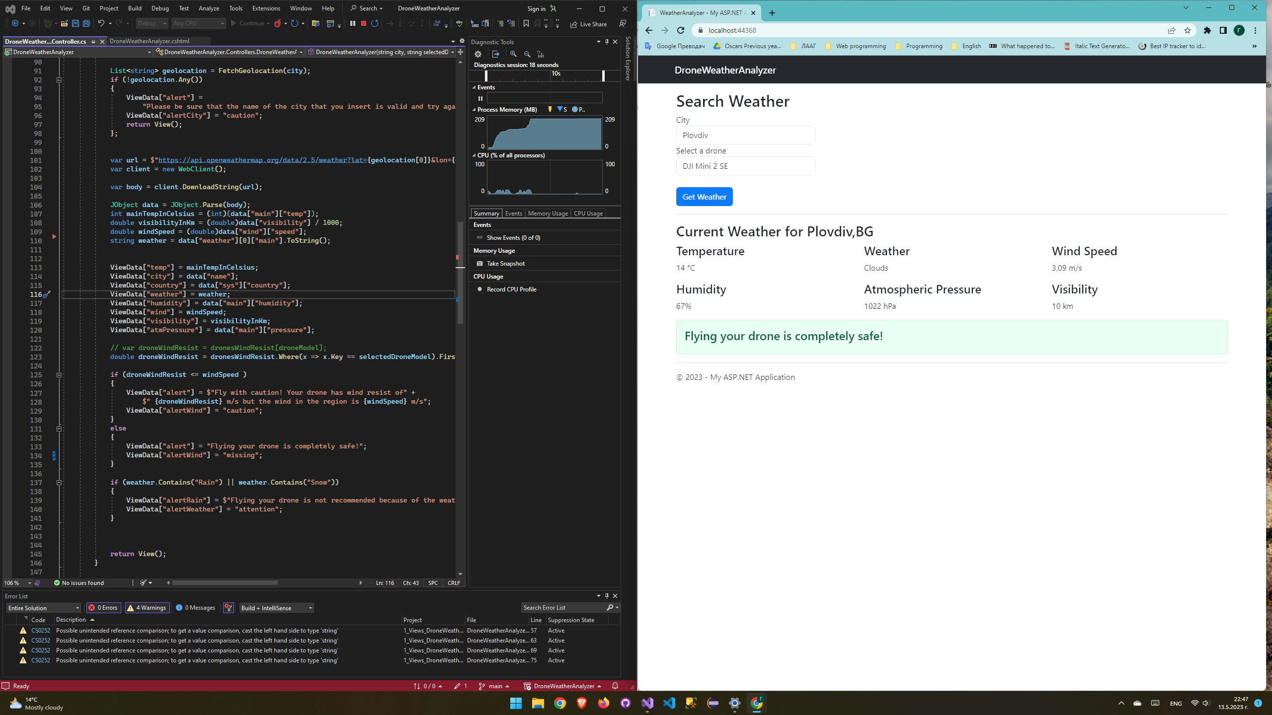 GitHub - gvidev/DroneWeatherAnalyzer: Web application that uses to ...