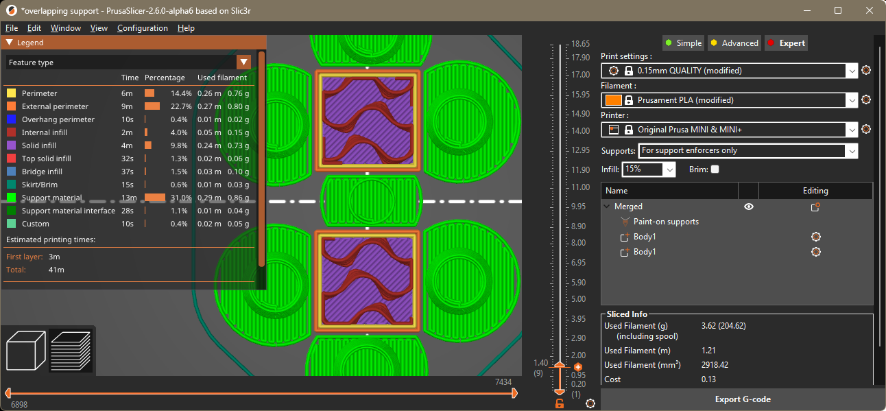 overlapping support · Issue #10439 · prusa3d/PrusaSlicer · GitHub