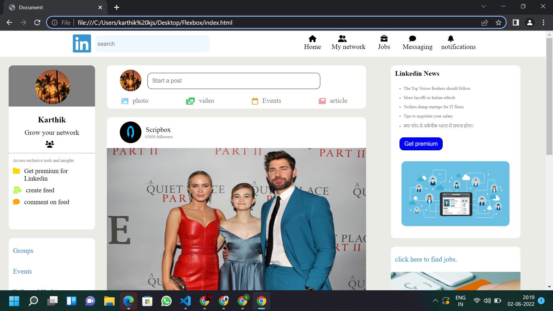 GitHub - karthikgeek1/linkedin-clone
