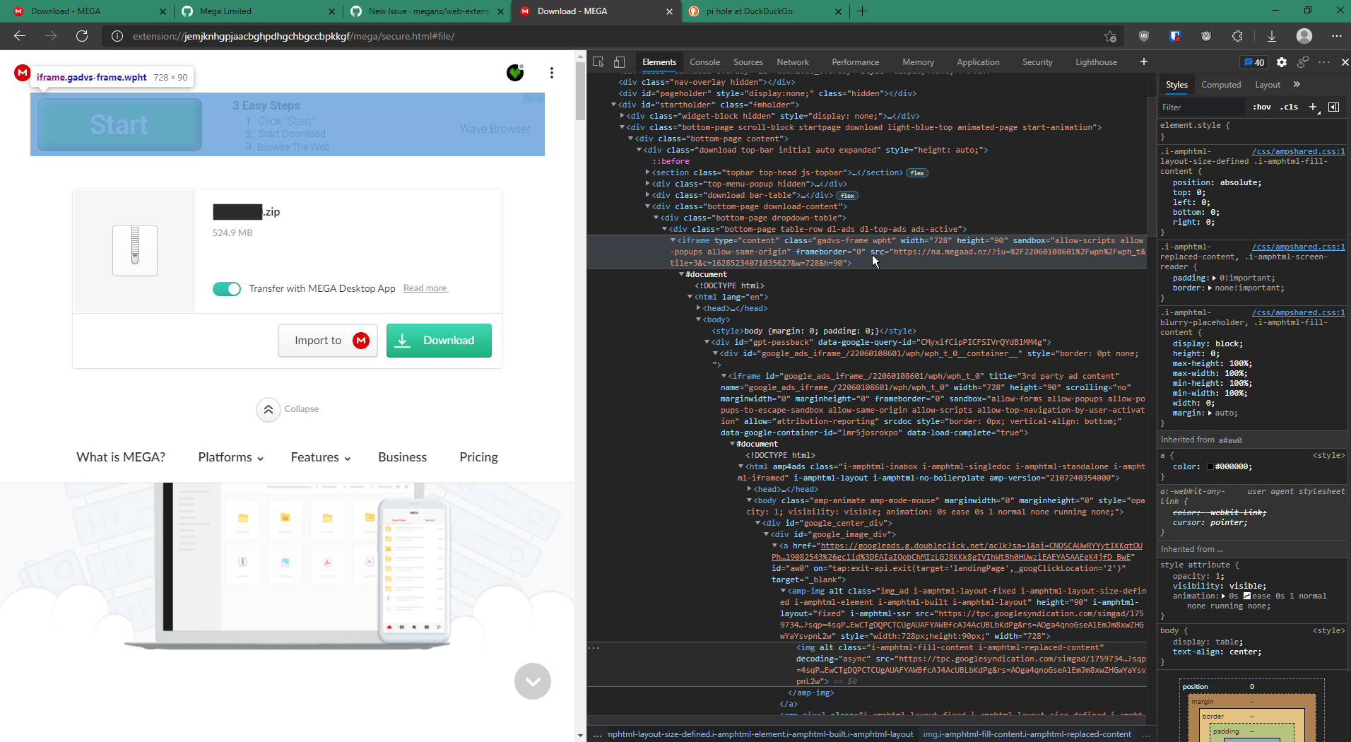 Advertisements with Extension · Issue #88 · meganz/webclient · GitHub