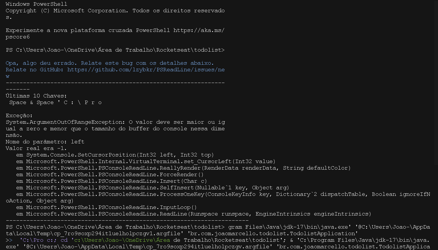 Bug Run Application Java · Issue 3829 · Powershellpsreadline · Github 2568