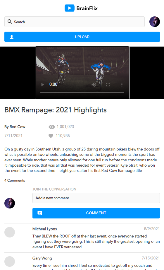 GitHub - marcopoloye/brainflix: A video streaming platform