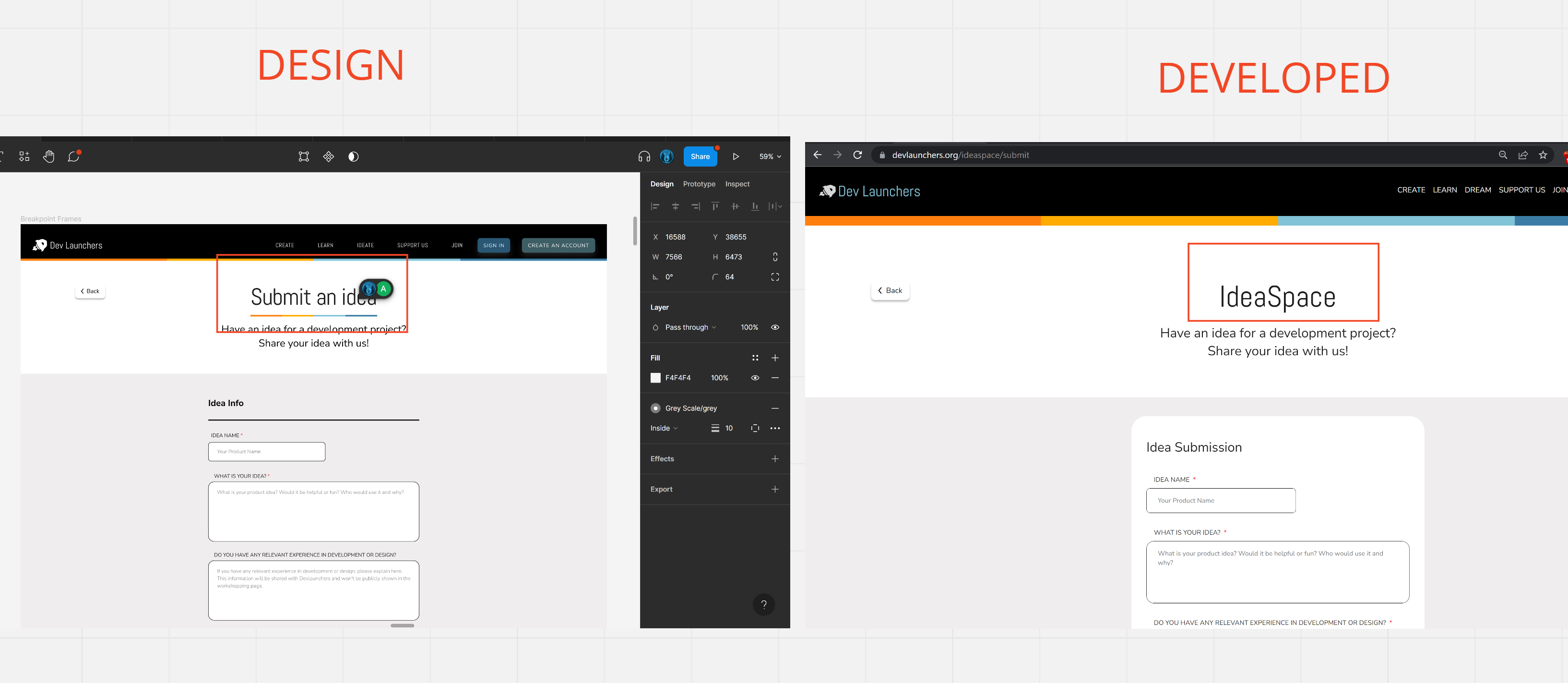 [ENHANCEMENT - DEV] Update design layout and content of idea submission ...