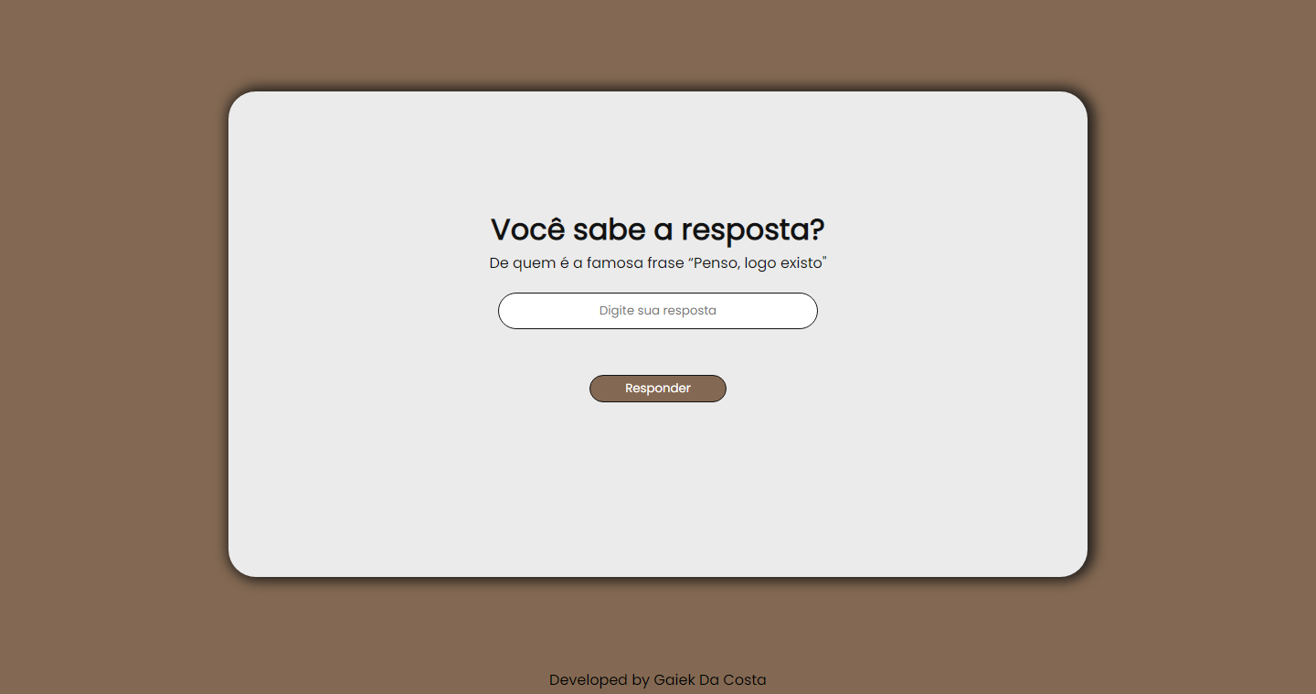 GitHub - gaiekdacosta/Questionario-Game: Jogo simples em JS