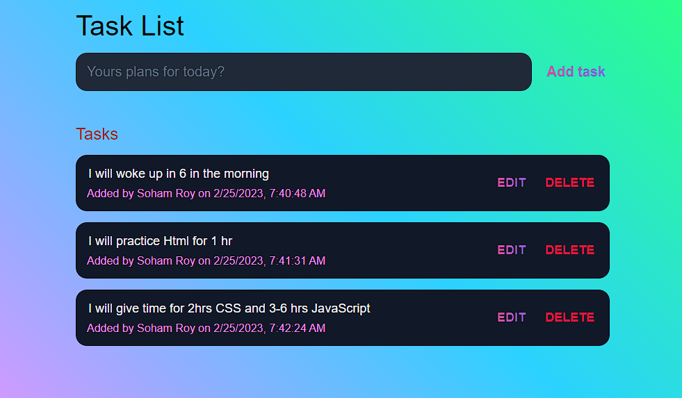 GitHub - SohamRoy-01/TodoList: Make your lists now with these todo app ...