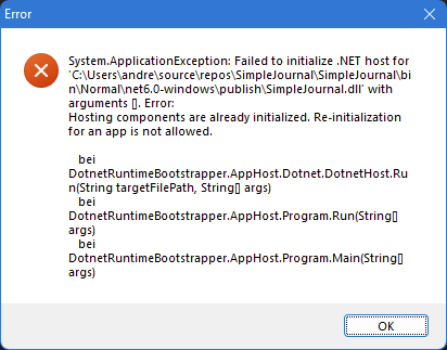 Unhandled exception in the target app shows a .NET host error · Issue #23 · Tyrrrz ...