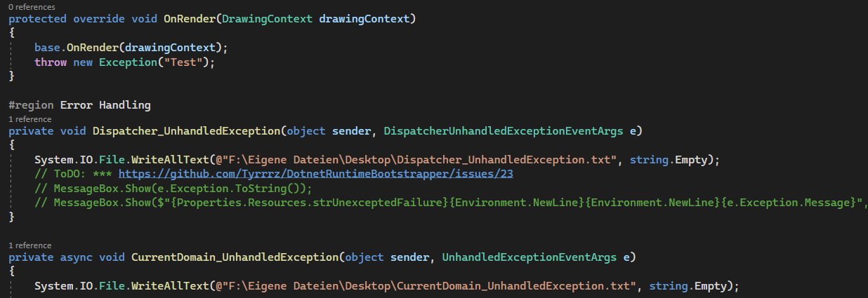 Unhandled exception in the target app shows a .NET host error · Issue #23 · Tyrrrz ...