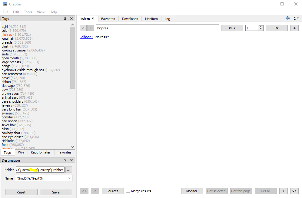 Showing no result when using Gelbooru as source · Issue #2668 · Bionus/imgbrd-grabber · GitHub