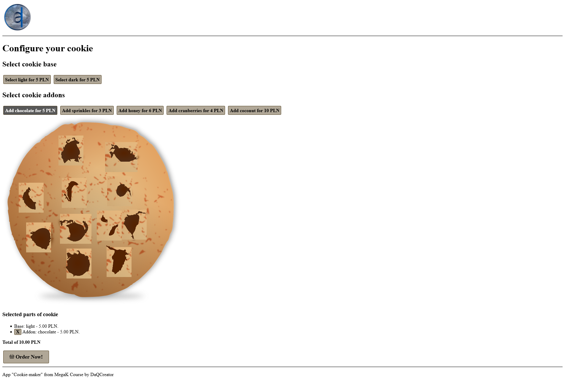 GitHub - DaQCreator/cookie-maker-oop: A "cookie-maker" version object ...