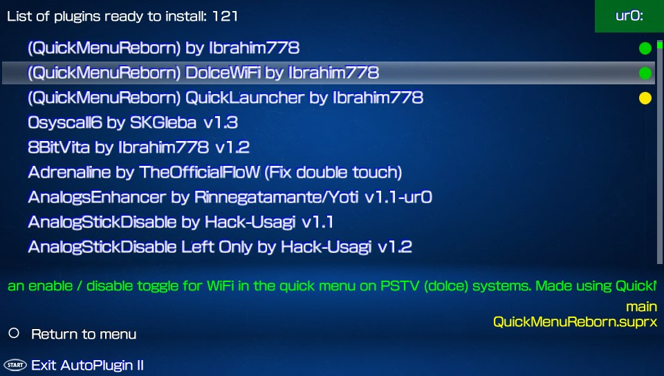 Add QuickMenuReborn and DolceWifi · Issue #213 · ONElua/AutoPlugin2 · GitHub