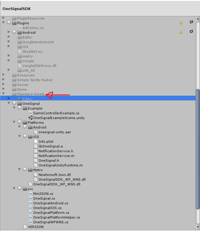 Shouldn't this be path "/Standard Assets/" ? · Issue #164 · OneSignal/OneSignal-Unity-SDK · GitHub