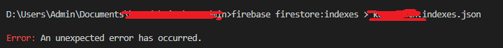 firestore:indexed Error: An unexpected error has occurred. · Issue #1075 · firebase/firebase ...