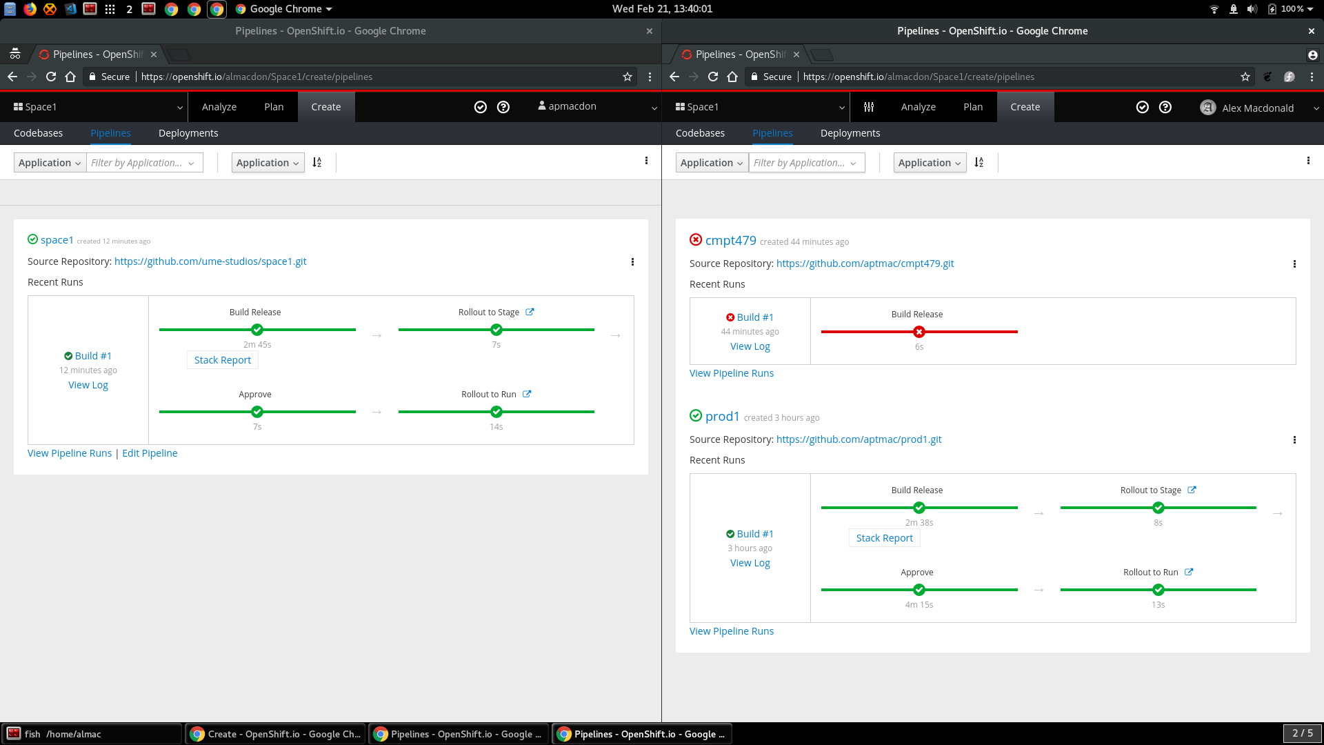 Can create pipeline in another user's space · Issue #2324 · openshiftio/openshift.io · GitHub