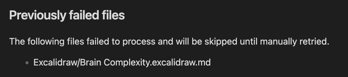 Excalidraw: Failed File Loop · Issue #75 · brianpetro/obsidian-smart-connections · GitHub
