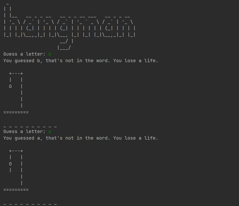 GitHub - ayeshaali02/Hangman: Test your wits with this simple hangman game!