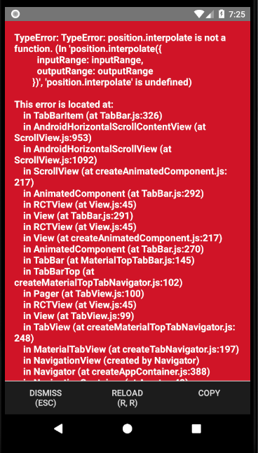Tabs created via createMaterialTopTabNavigator do not switch on click, but change when swiped ...