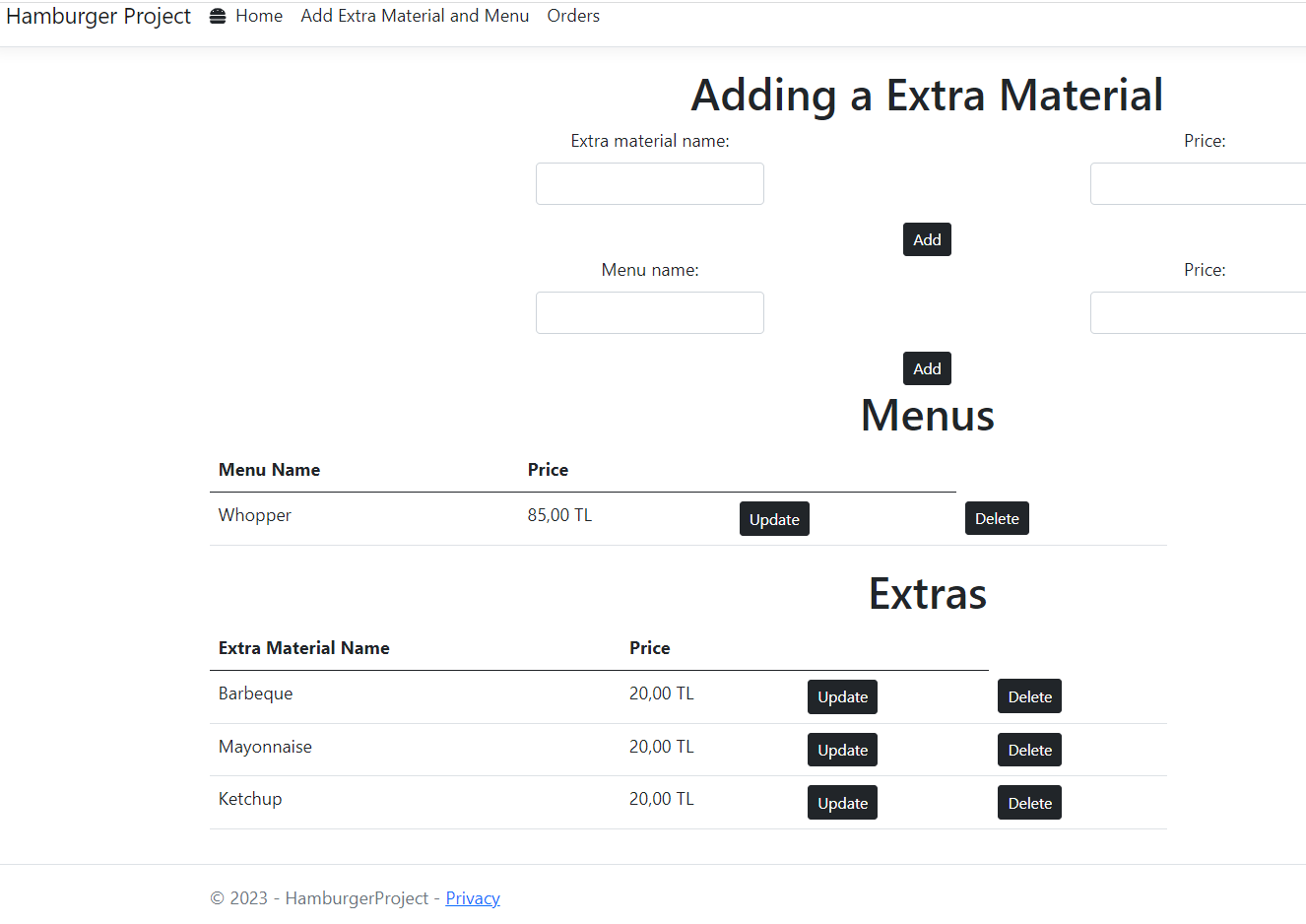 GitHub - aysenuraltinsoy/HamburgerAutomation: c# .NET v7 core mvc project