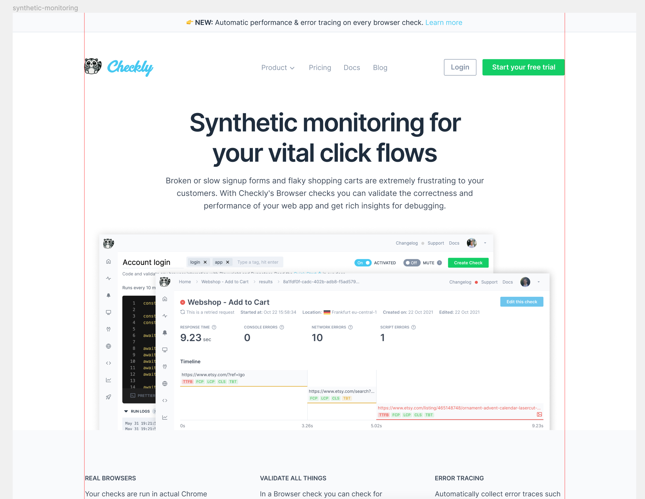 update: home and synthetic monitoring page · Issue #234 · checkly/docs.checklyhq.com · GitHub