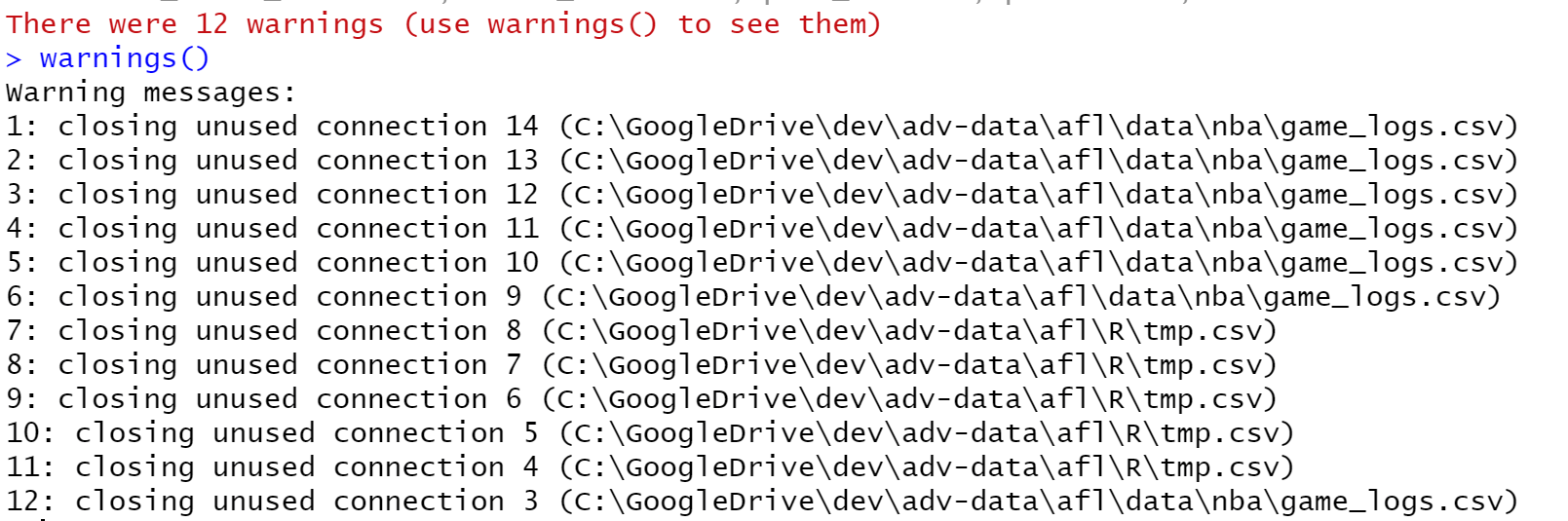 write_csv doesn't close the connection for an empty tibble · Issue #1443 · tidyverse/readr · GitHub
