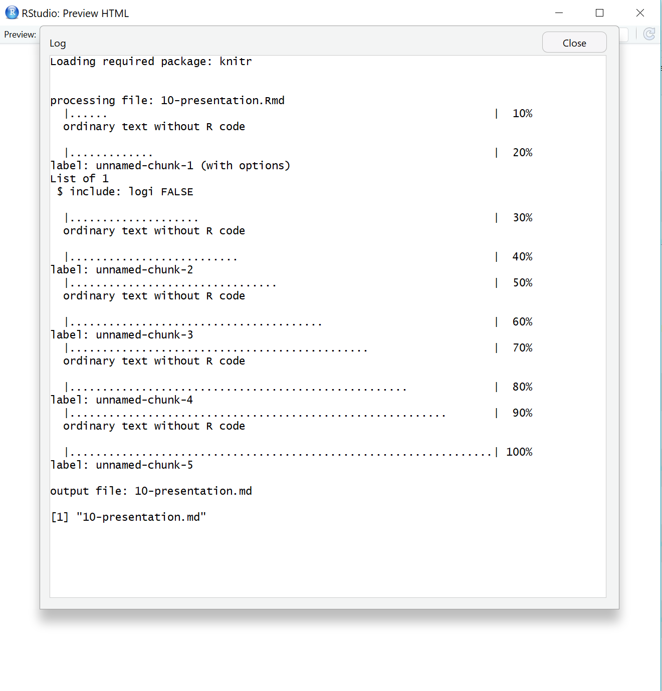 reveals conflicts with RStudio "knit" option · Issue #64 · rstudio/revealjs · GitHub