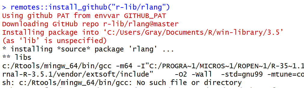 Erron On Installing The Dev Version On Windows · Issue 661 · R Lib