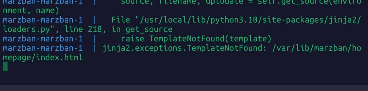 Jinja2 template not found · Issue #312 · Gozargah/Marzban · GitHub
