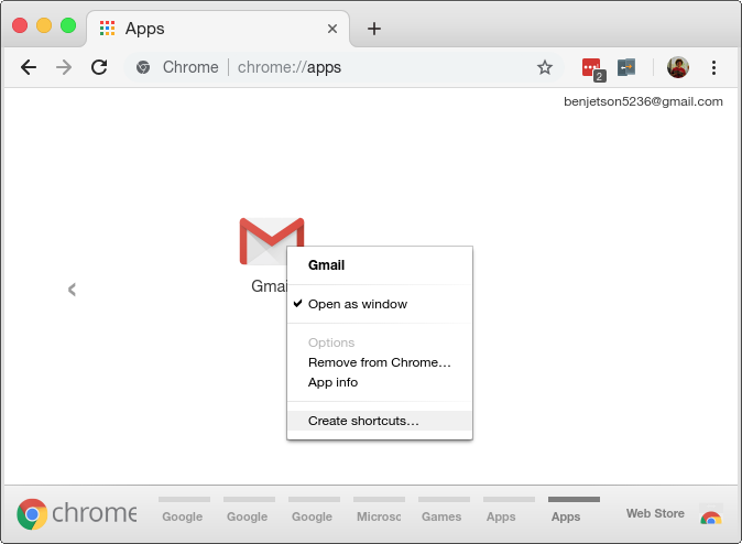GitHub - BenJetson/crx-mailapps: Separate Gmail icons in the dock