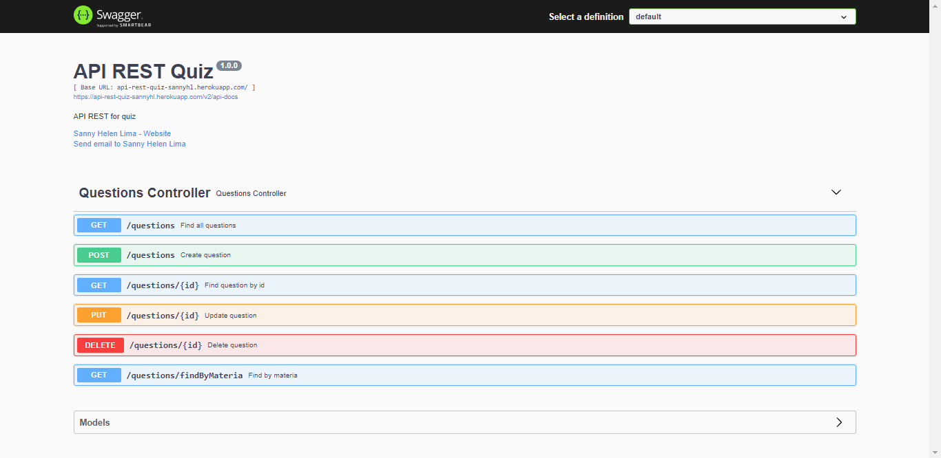 Github Sannyhlquizapi Uma Api Rest Para Um Quiz