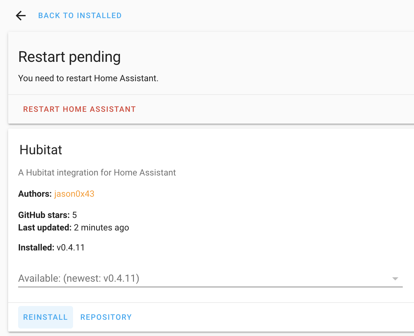 Update downloads previous version · Issue #986 · hacs/integration · GitHub