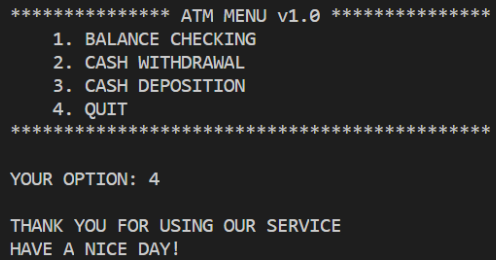 GitHub - lisahyx/ATM-Transaction-Application: A C++ program to display ...