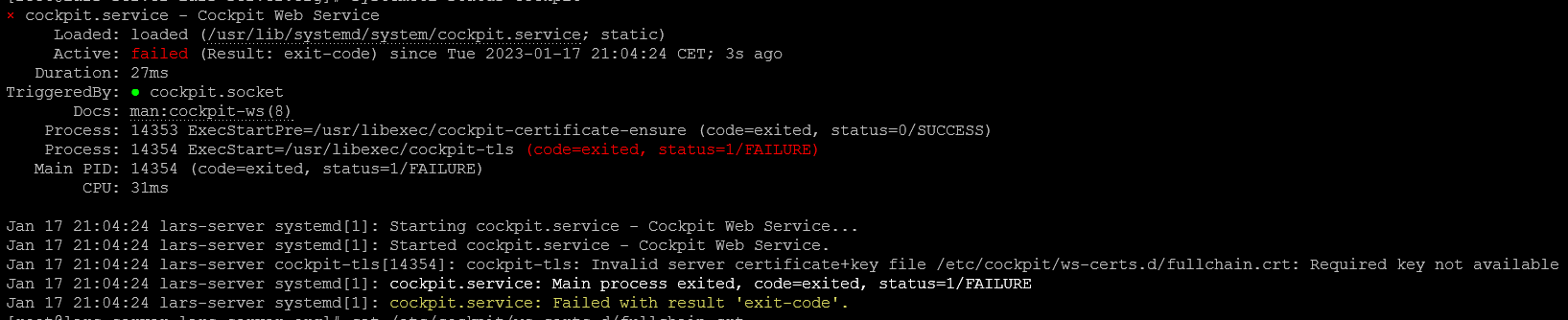 Can't start cockpit service after system update · Issue #18195 ...