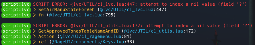 LVC ERROR 2 · Issue #56 · TrevorBarns/luxart-vehicle-control · GitHub