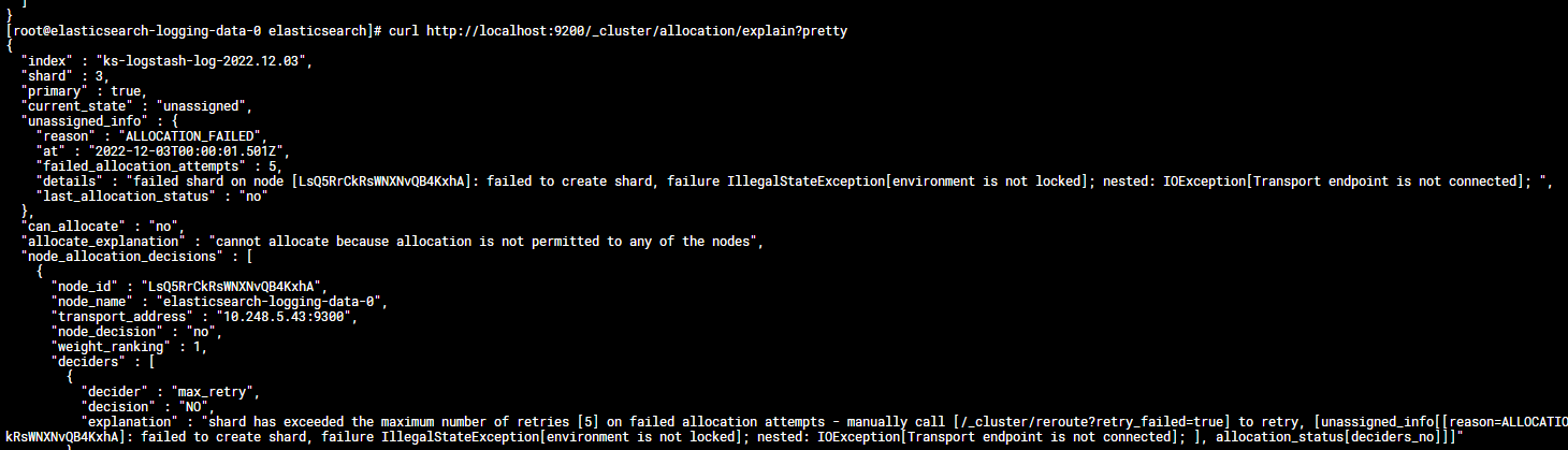 [QUESTION] transport endpoint is not connected when using with es · Issue #490 · juicedata ...