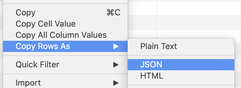 Add option to not sort columns when copying as JSON · Issue #1942 · TablePlus/TablePlus · GitHub