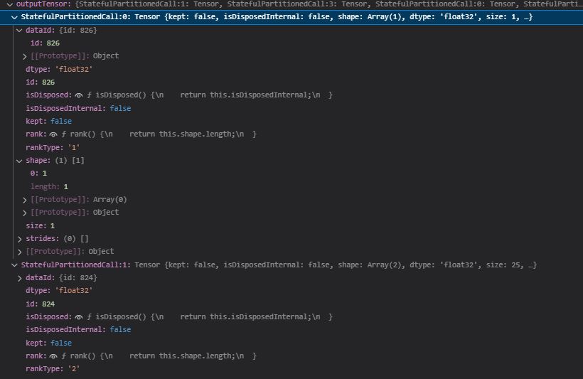 How to get label of detection after (@tensorflow/tfjs-tflite) predict returns result from a ...