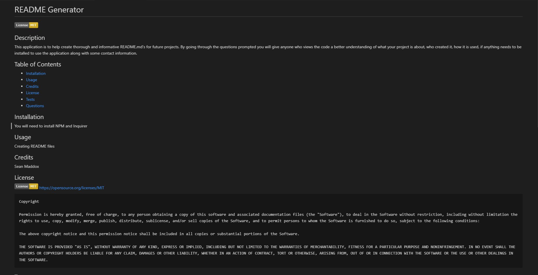 GitHub - stmaddox/README-Generator